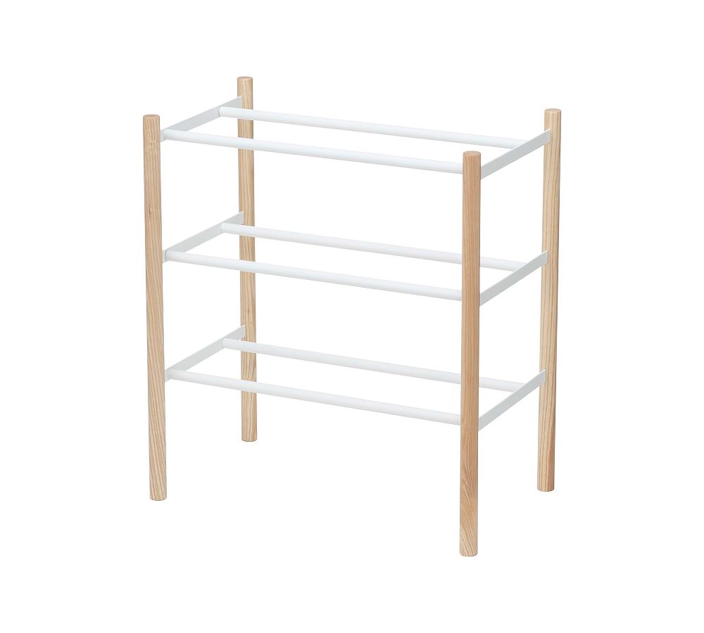 Plain Expandable 3-Tier Shoe Rack | Pottery Barn