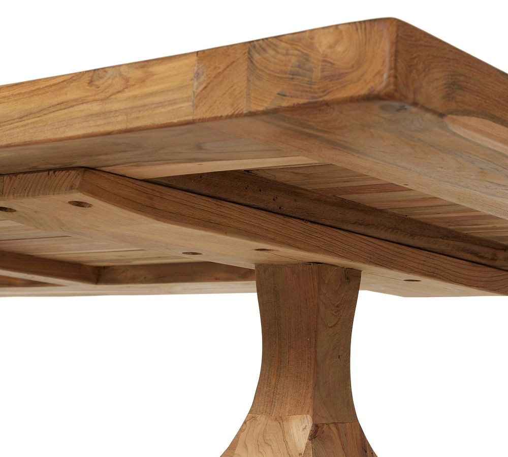 Wilder Reclaimed Teak Wood Outdoor Dining Table | Pottery Barn