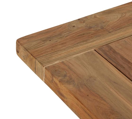 Wilder Reclaimed Teak Wood Outdoor Dining Table | Pottery Barn