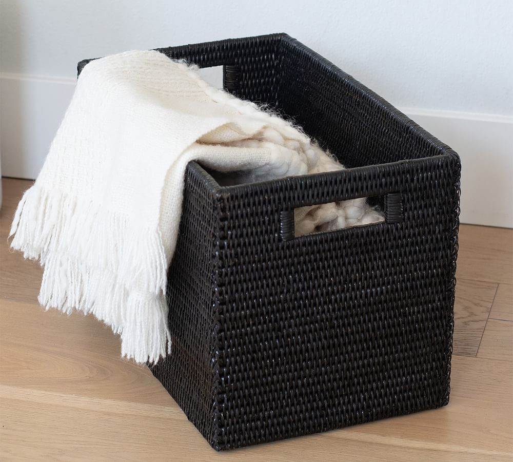 Tava Handwoven Rattan Legal File Box | Pottery Barn