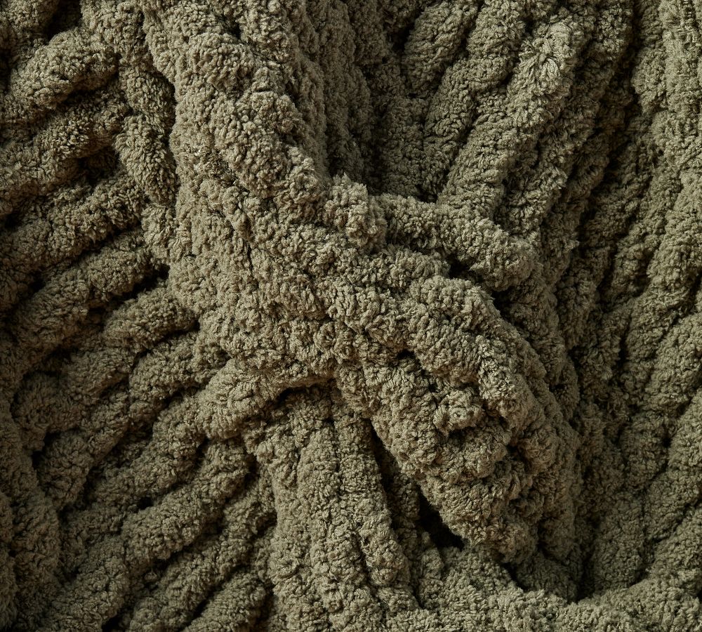 Plush Colossal Handknit Throw | Pottery Barn