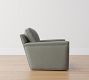 Tyler Square Arm Upholstered Swivel Armchair | Pottery Barn