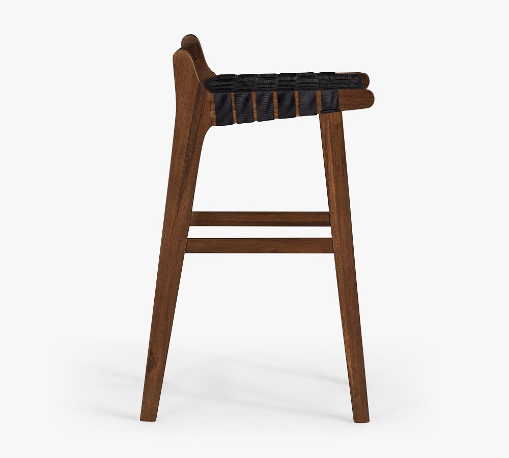 Abbott Acacia Woven Outdoor Counter Stool | Pottery Barn