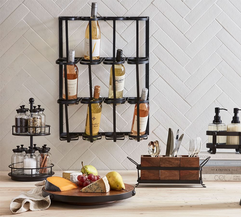 Vintage Blacksmith Wall Wine Rack | Pottery Barn