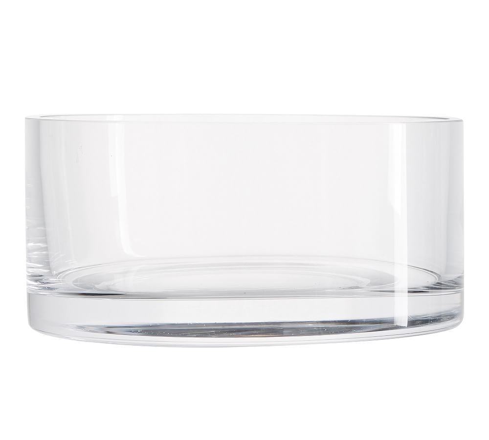 Aegean Clear Glass Short Vase | Pottery Barn