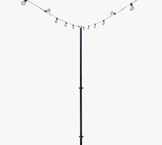 Bistro Wall Mounted String Lights Posts | Pottery Barn