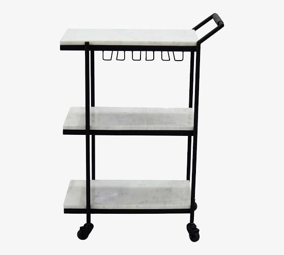 Laval Marble Bar Cart | Pottery Barn