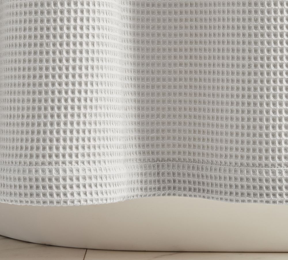 Waffle Weave Cotton Shower Curtain | Pottery Barn