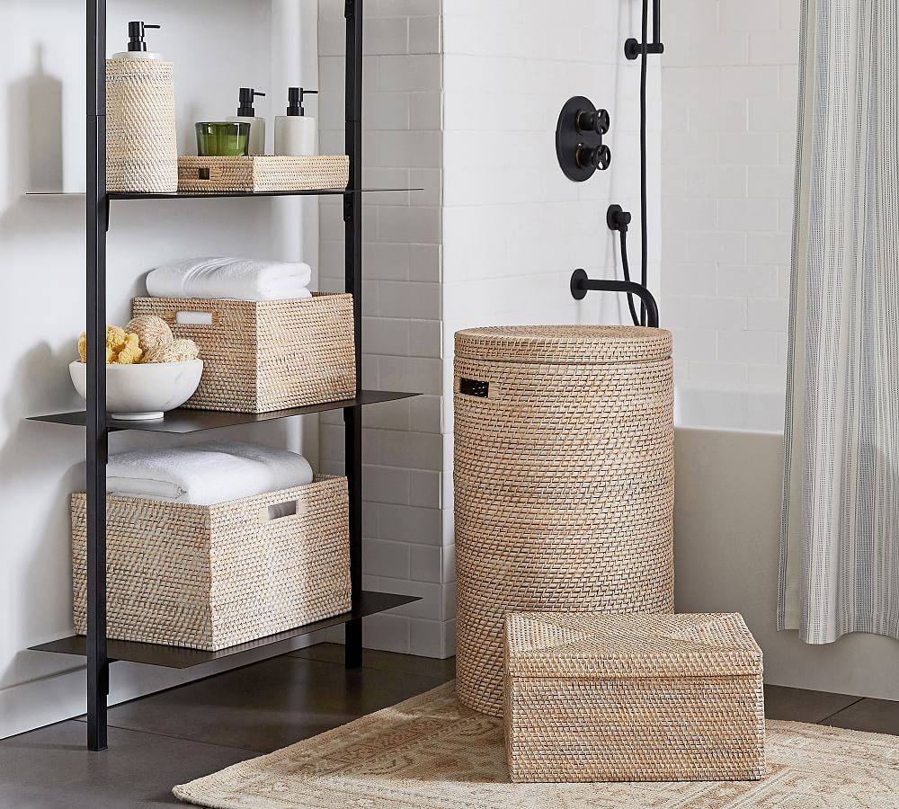 Tava Handwoven Lidded Baskets | Pottery Barn