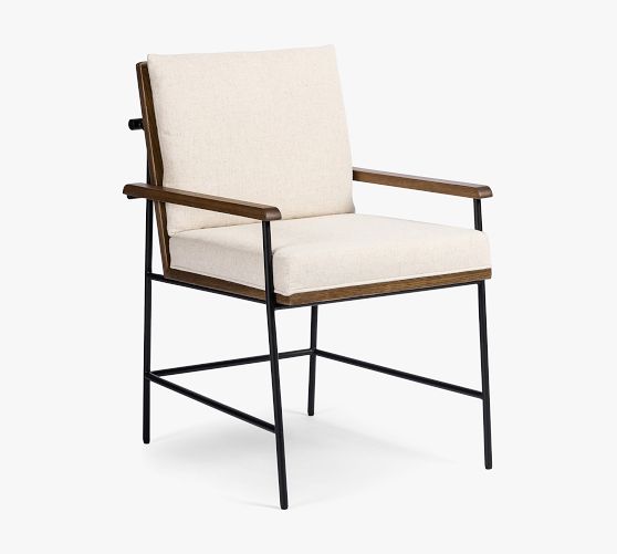 Carter Upholstered Dining Armchair | Pottery Barn