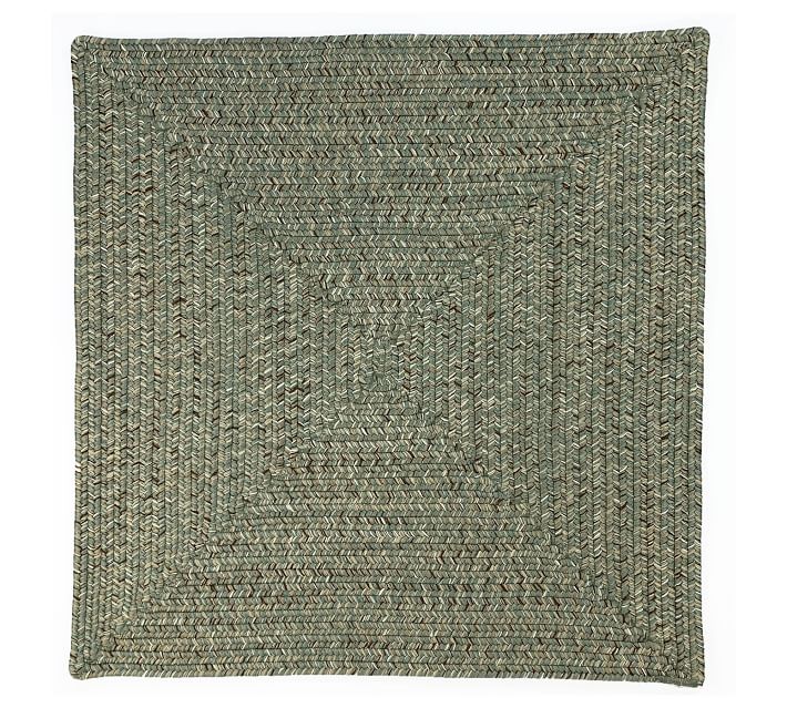 Ridley Square Outdoor Braided Rug | Pottery Barn
