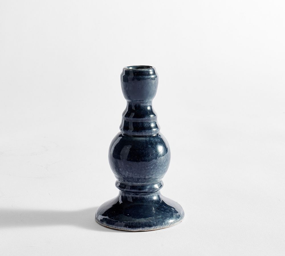 Handcrafted Emery Ceramic Candlestick | Pottery Barn