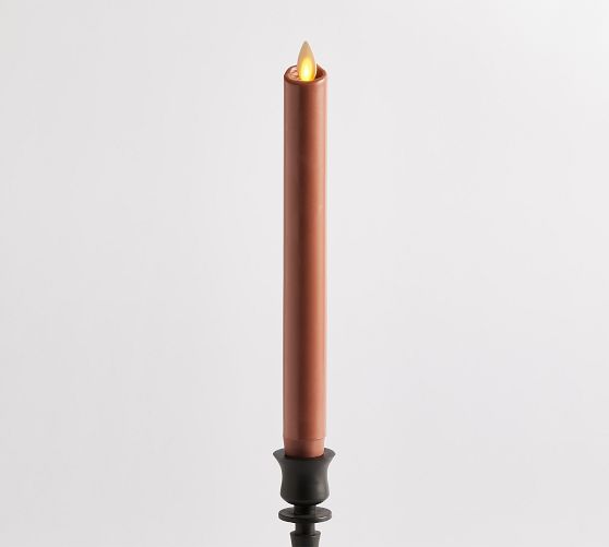 Premium Flickering Flameless Wax Taper Candle | Pottery Barn