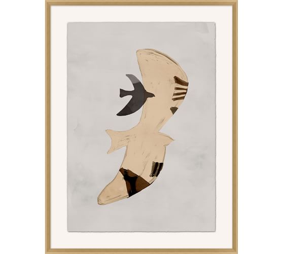 Neutral Flock Framed Print | Pottery Barn