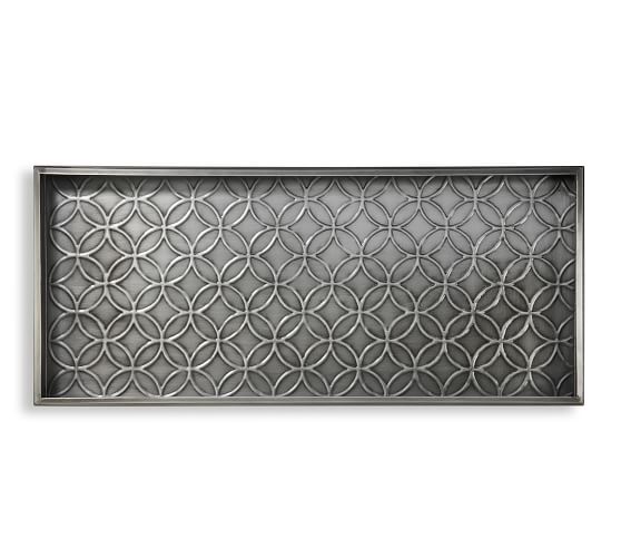 Patterned Gray Boot Tray | Pottery Barn