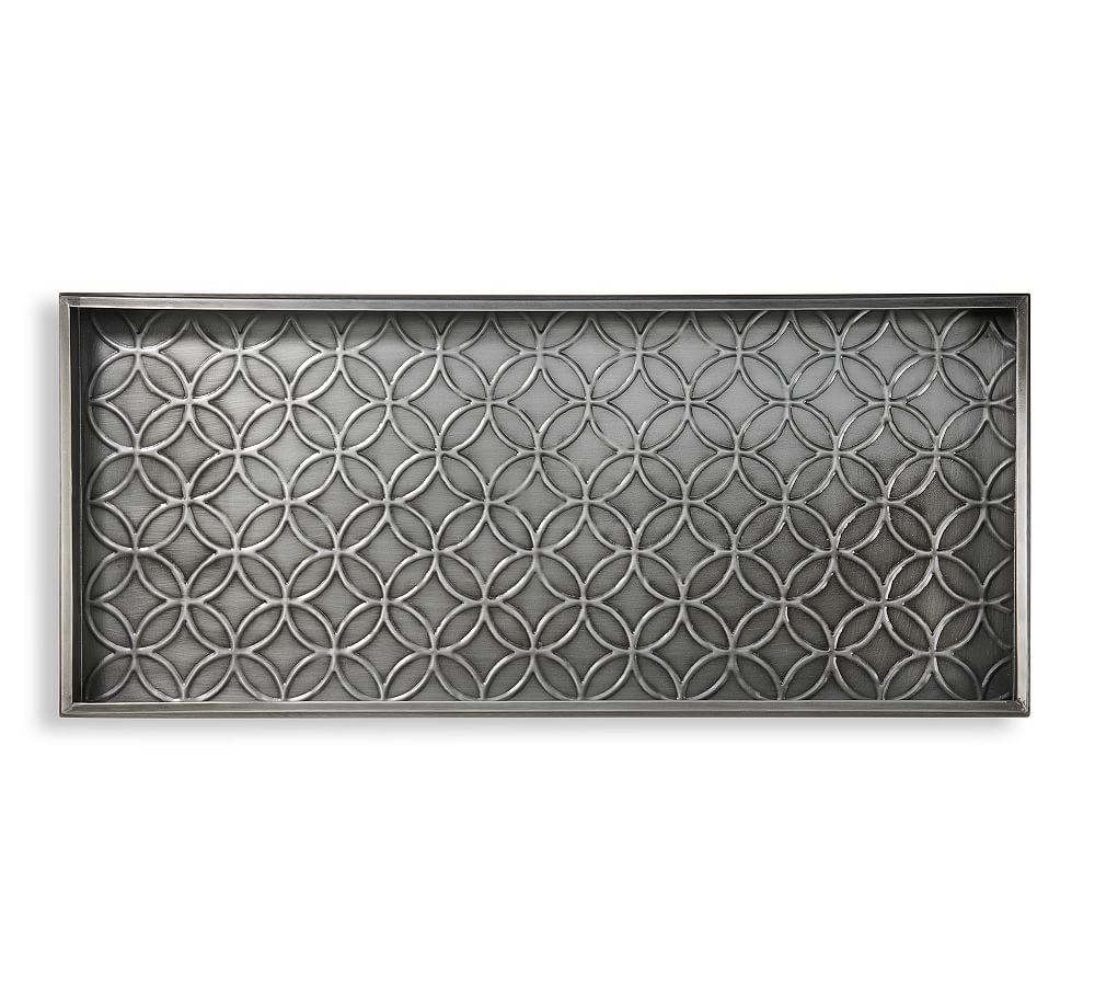 Patterned Gray Boot Tray | Pottery Barn