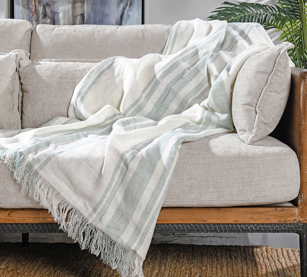 Sens Stripe Throw | Pottery Barn