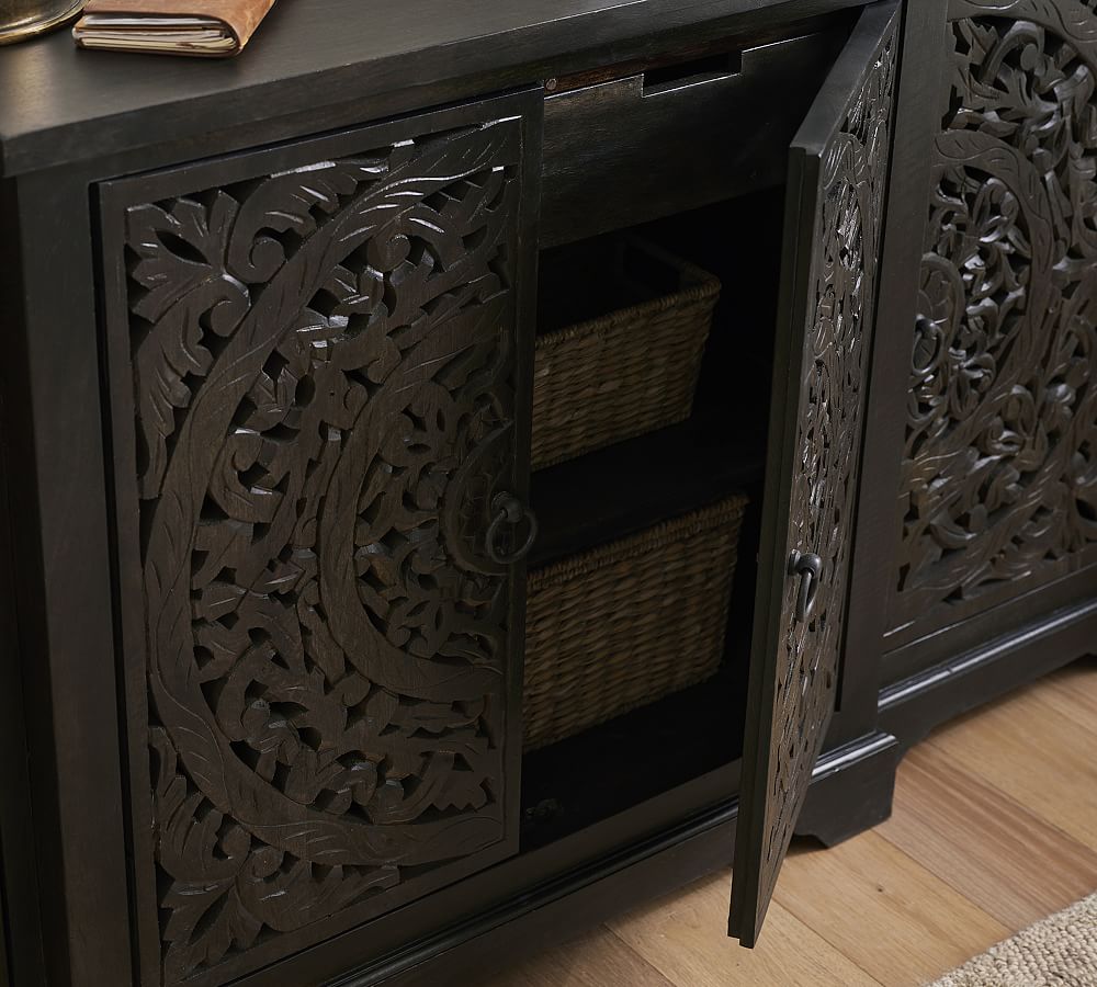 Virginia Carved Wood Buffet Table | Pottery Barn