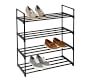4-Tier Shoe Rack - Black | Pottery Barn