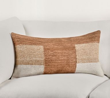 Laurel Colorblock Handmade Lumbar Pillow | Pottery Barn