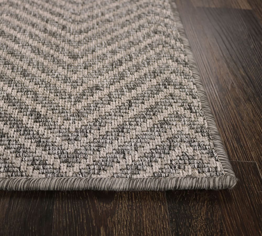Custom Woven Chevron Outdoor Rug | Pottery Barn