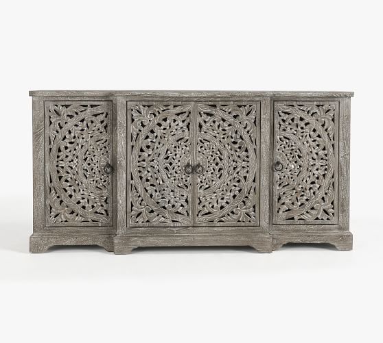 Virginia Carved Wood Buffet Table | Pottery Barn