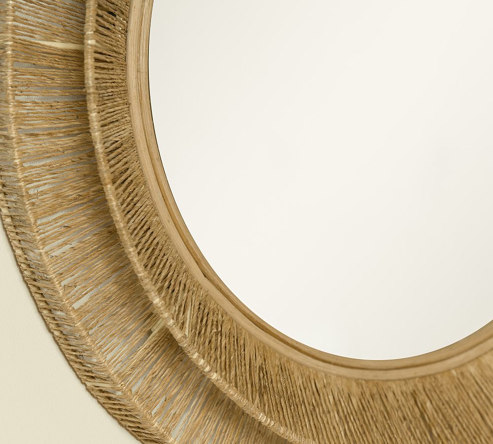 Wren Jute Round Mirror | Pottery Barn