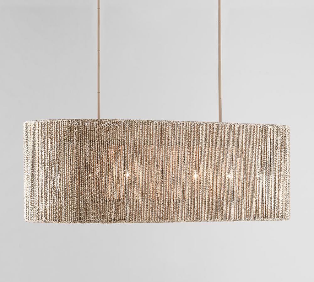 Farrington Abaca Linear Chandelier | Pottery Barn