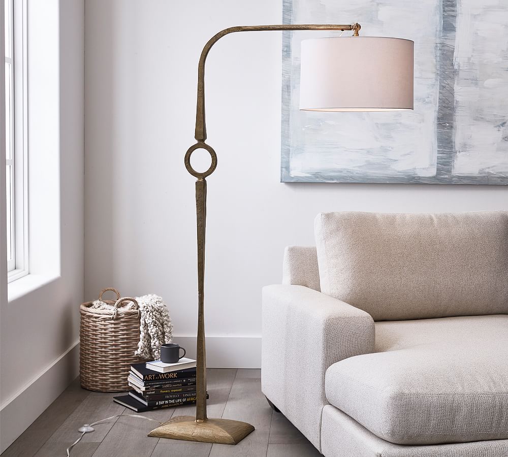 Easton Forged-Iron Sectional Floor Lamp | Pottery Barn