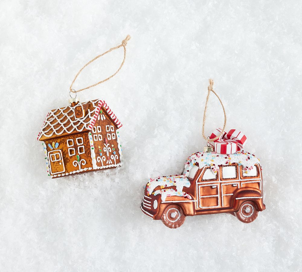 Nostalgic Gingerbread Ornaments - Set of 2 | Pottery Barn