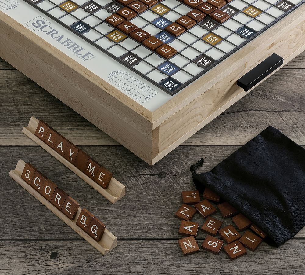 Wooden Scrabble Board Game - Maple Luxury Edition | Pottery Barn