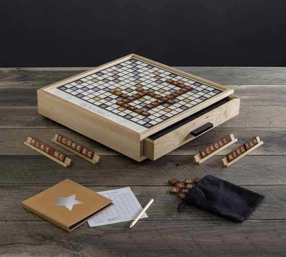 Wooden Scrabble Board Game - Maple Luxury Edition | Pottery Barn