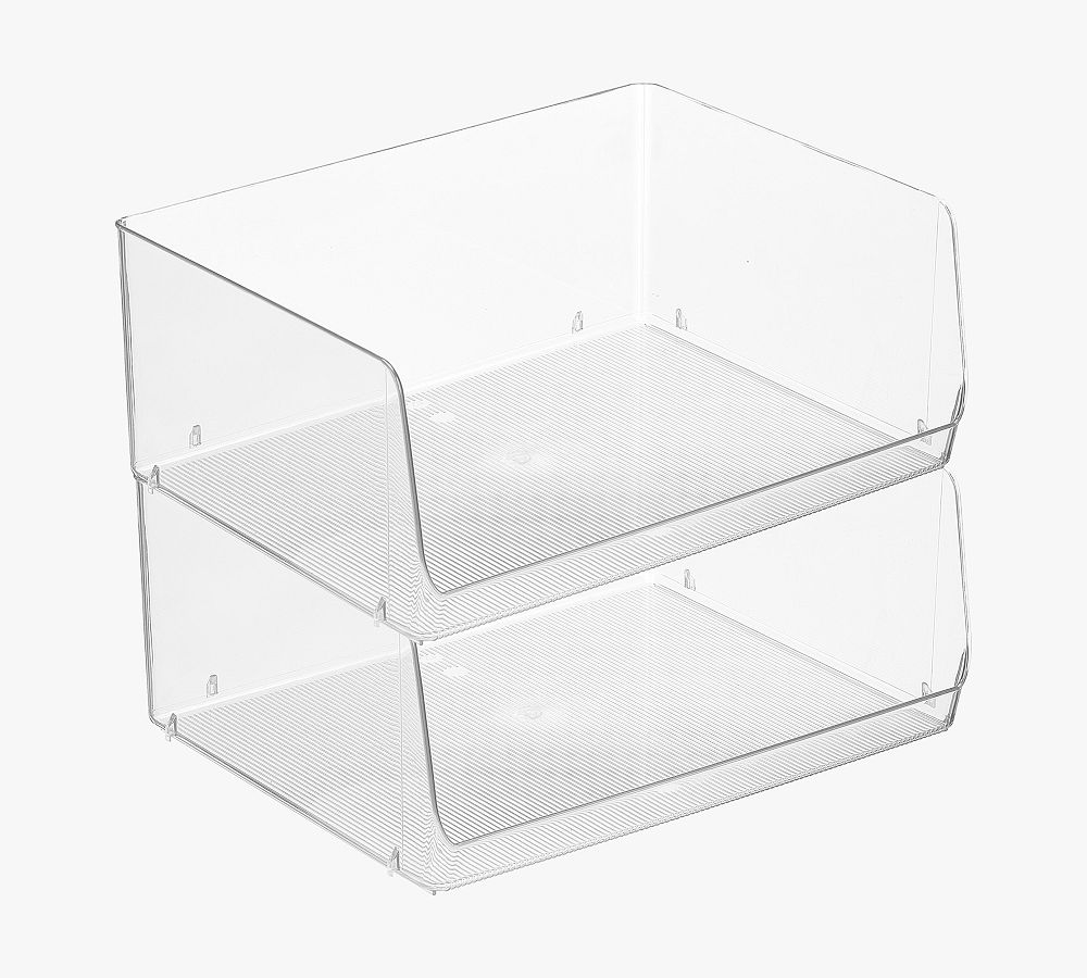 Clear Plastic Storage Front Access Bin Sets | Pottery Barn