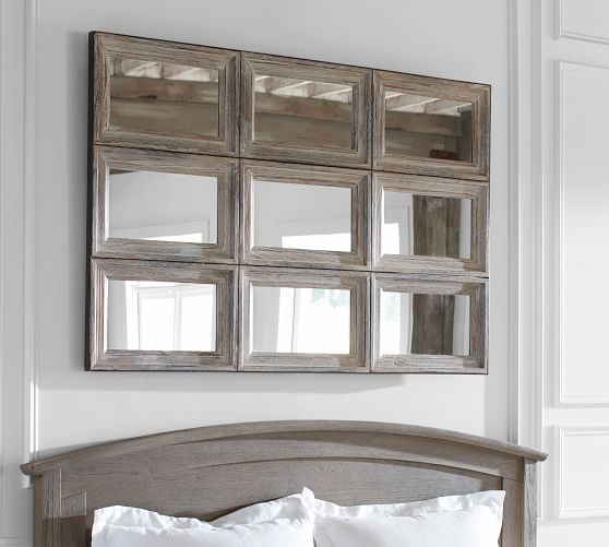 Aiden Extra Large Paneled Wall Mirror | Pottery Barn