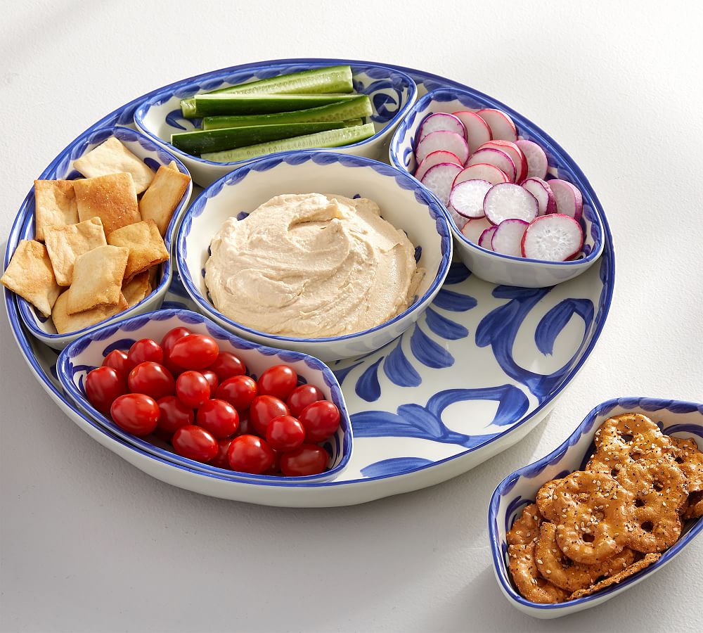 Puebla Melamine Sectioned Serving Platter | Pottery Barn