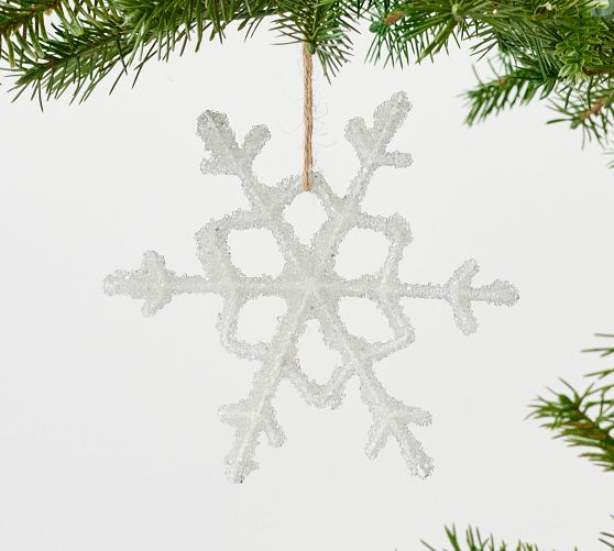 Caviar Snowflake Ornament | Pottery Barn