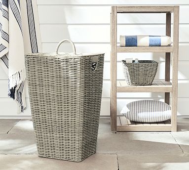 Newport Handwoven Lidded Hamper | Pottery Barn