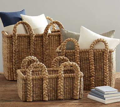 Beachcomber Rectangular Handled Storage Baskets | Pottery Barn