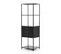 Harmon Metal Open Bookcase with Drawers | Pottery Barn