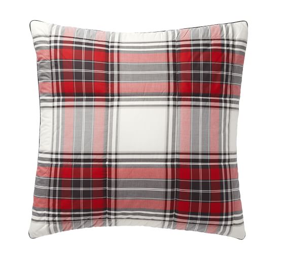 Hamilton Plaid Reversible Cotton Sham | Pottery Barn