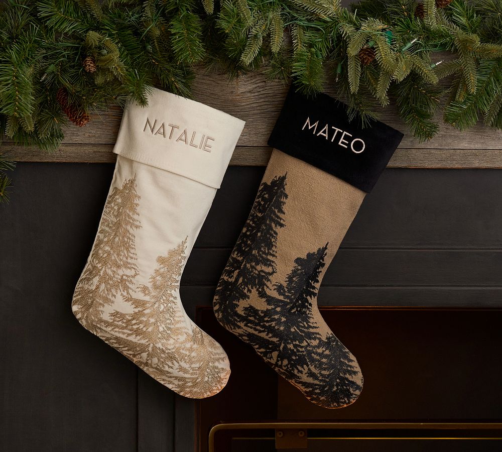 Rustic Forest Stockings | Pottery Barn
