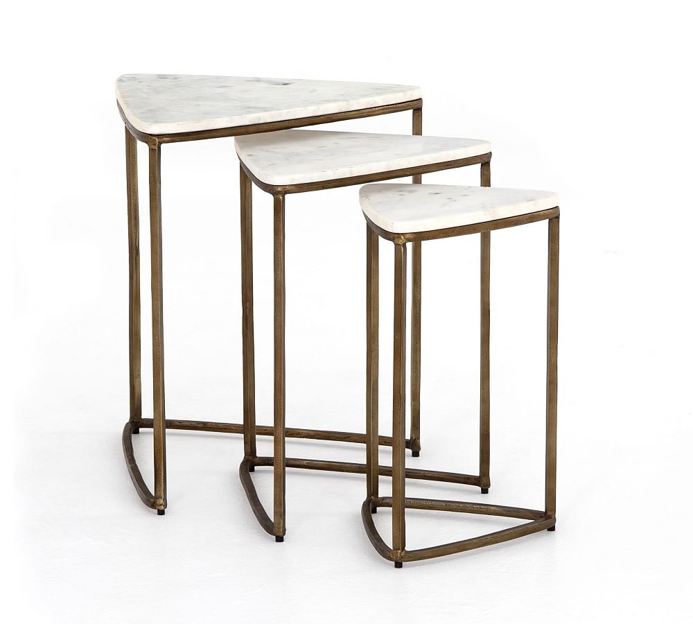 Cecilia Marble Nesting Side Tables | Pottery Barn