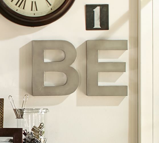 Metal Letters - Silver | Decorative Objects | Pottery Barn