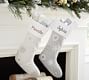 Beaded Snowflake Stockings | Pottery Barn