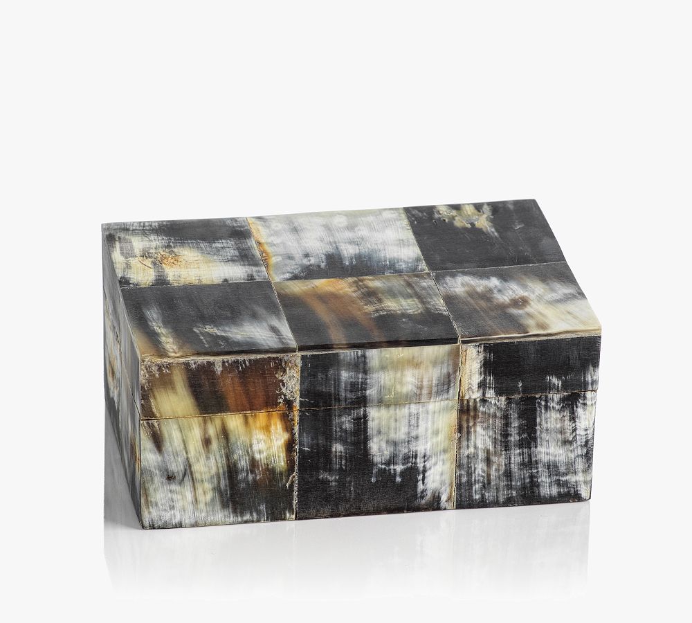 Black & White Horn Box | Pottery Barn
