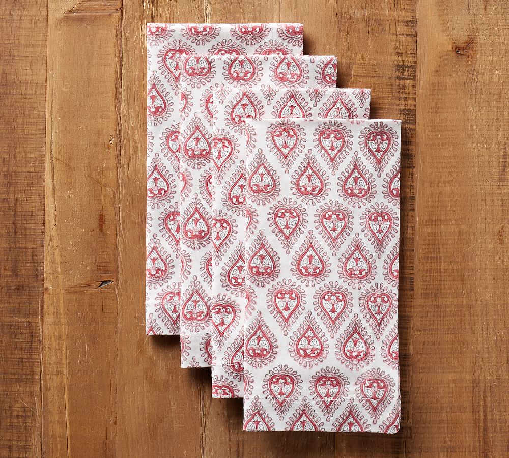 Block Print Medallion Cloth Napkin | Pottery Barn