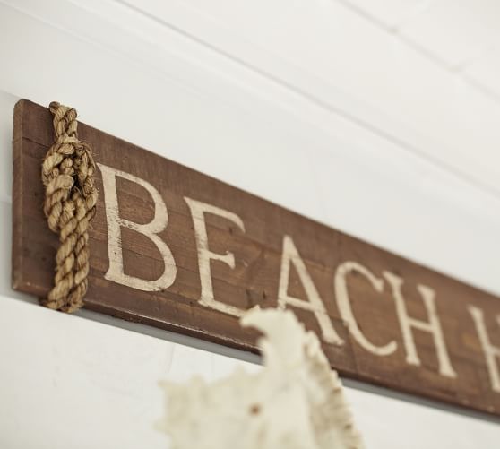 Beach House Sign | Wall Decor | Pottery Barn