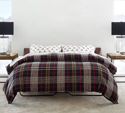 Carson Plaid Cotton Duvet Cover | Pottery Barn