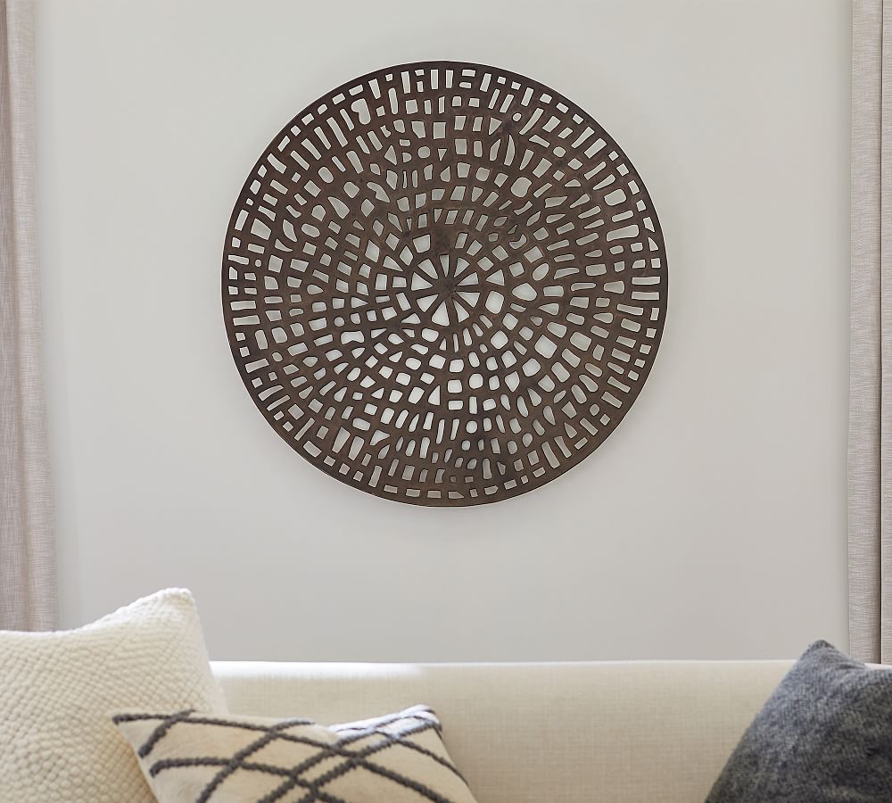 Indoor/Outdoor Bronze Disc Wall Art | Pottery Barn