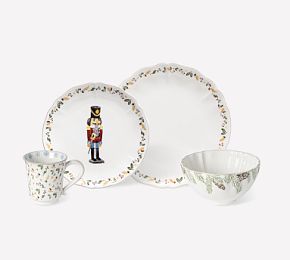 Nutcracker Handcrafted Stoneware 16 -Piece Dinnerware Set | Pottery Barn